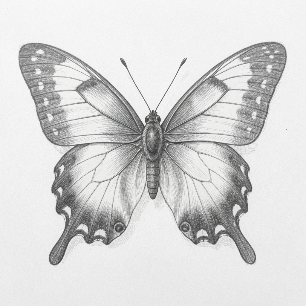 Butterfly Drawing — 18 Free Sketches & Line Art | getvivix
